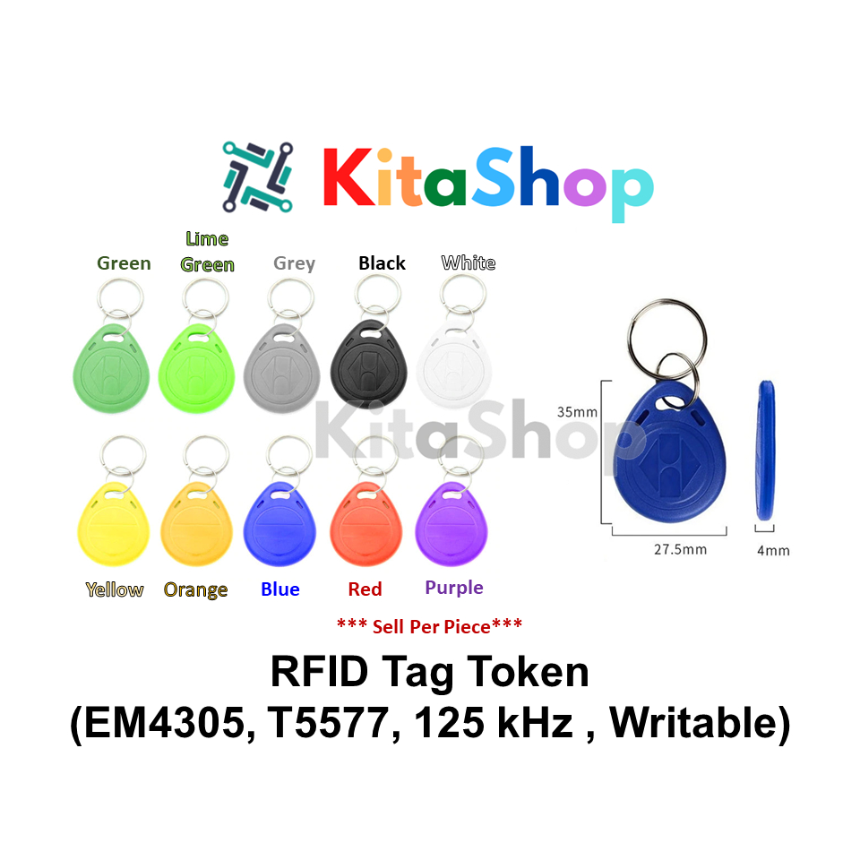RFID Tag Token (EM4305, T5577, 125 kHz , Writable) | Shopee Malaysia