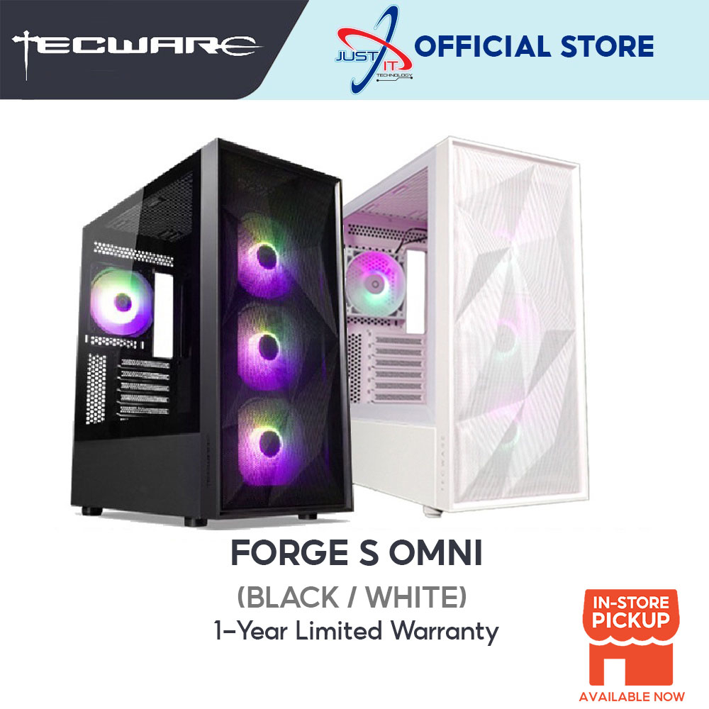 TECWARE FORGE S OMNI TG ARGB ATX Gaming Case ( BLACK / WHITE ) | Shopee ...