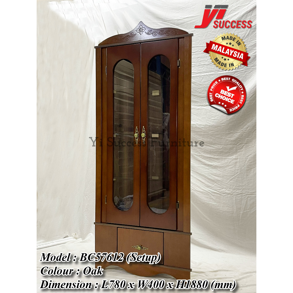 Yi Success Almari Hiasan Corner / Hall Cabinet / Corner Display Cabinet ...