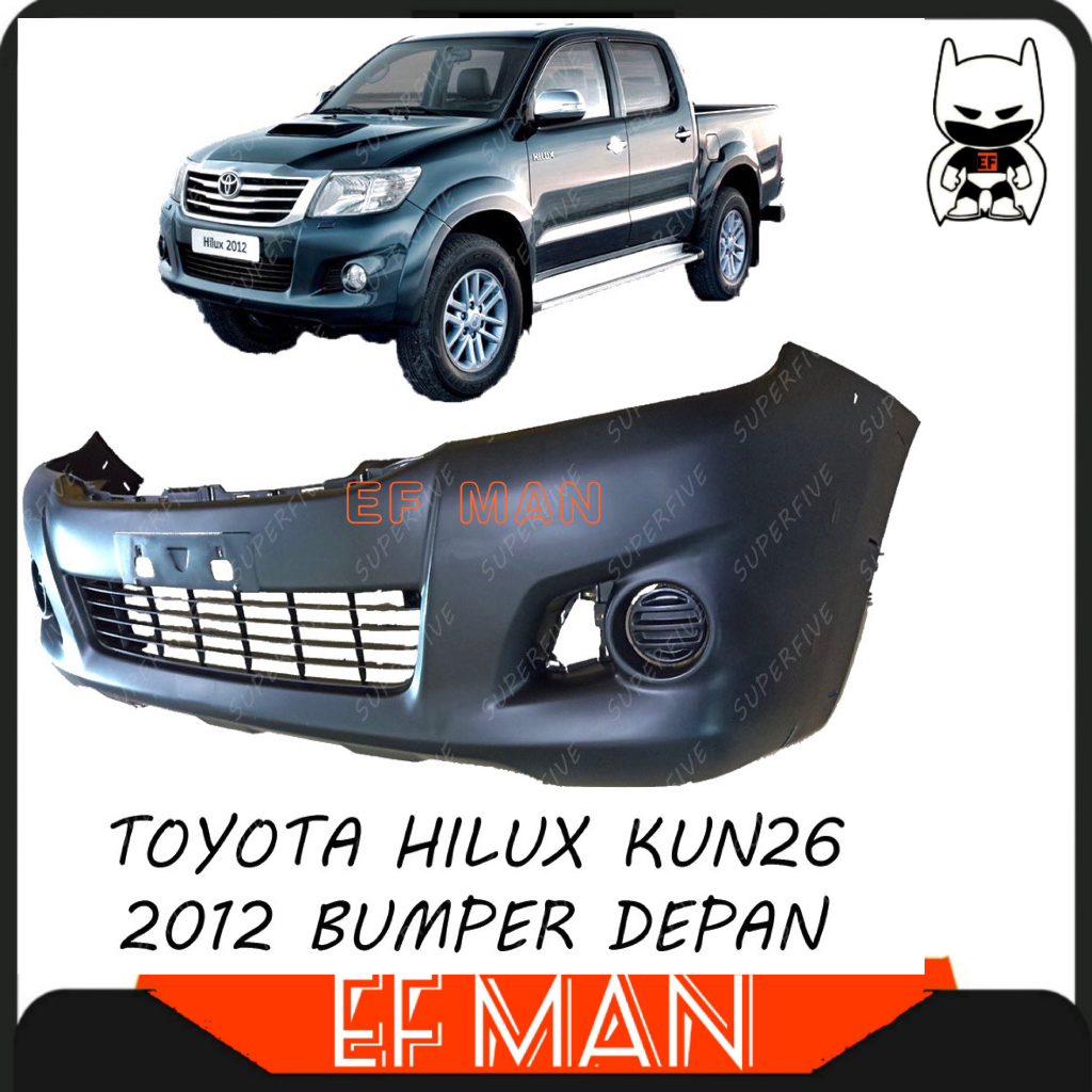 TOYOTA HILUX VIGO KUN26 4DOOR 2011-2015 FRONT BUMPER DEPAN PLASTIC BULL ...