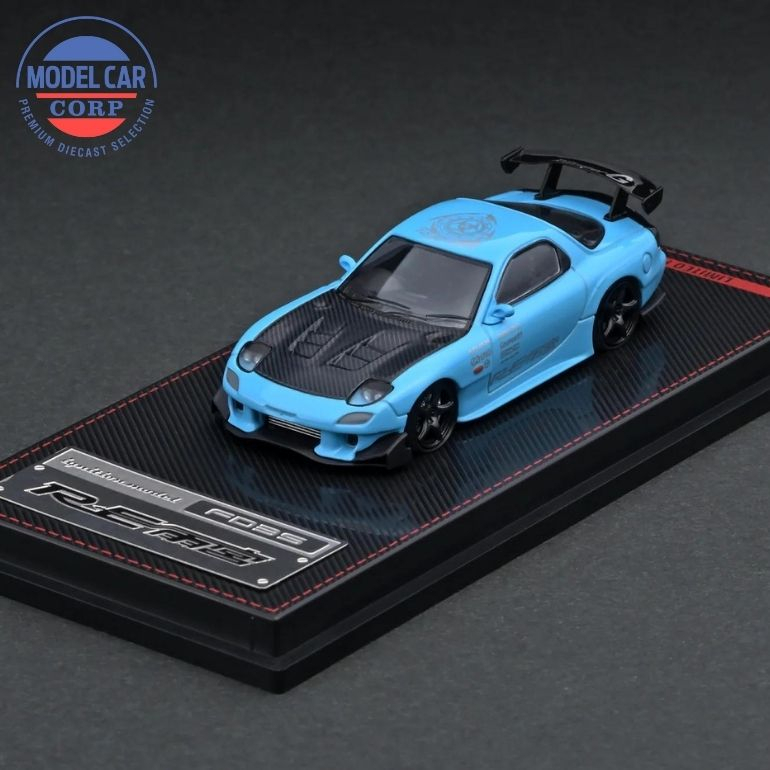 Ignition Model Mazda RX-7 (FD3S) RE Amemiya Light Blue IG1949 Scale: 1/64 Model Car Corp ...