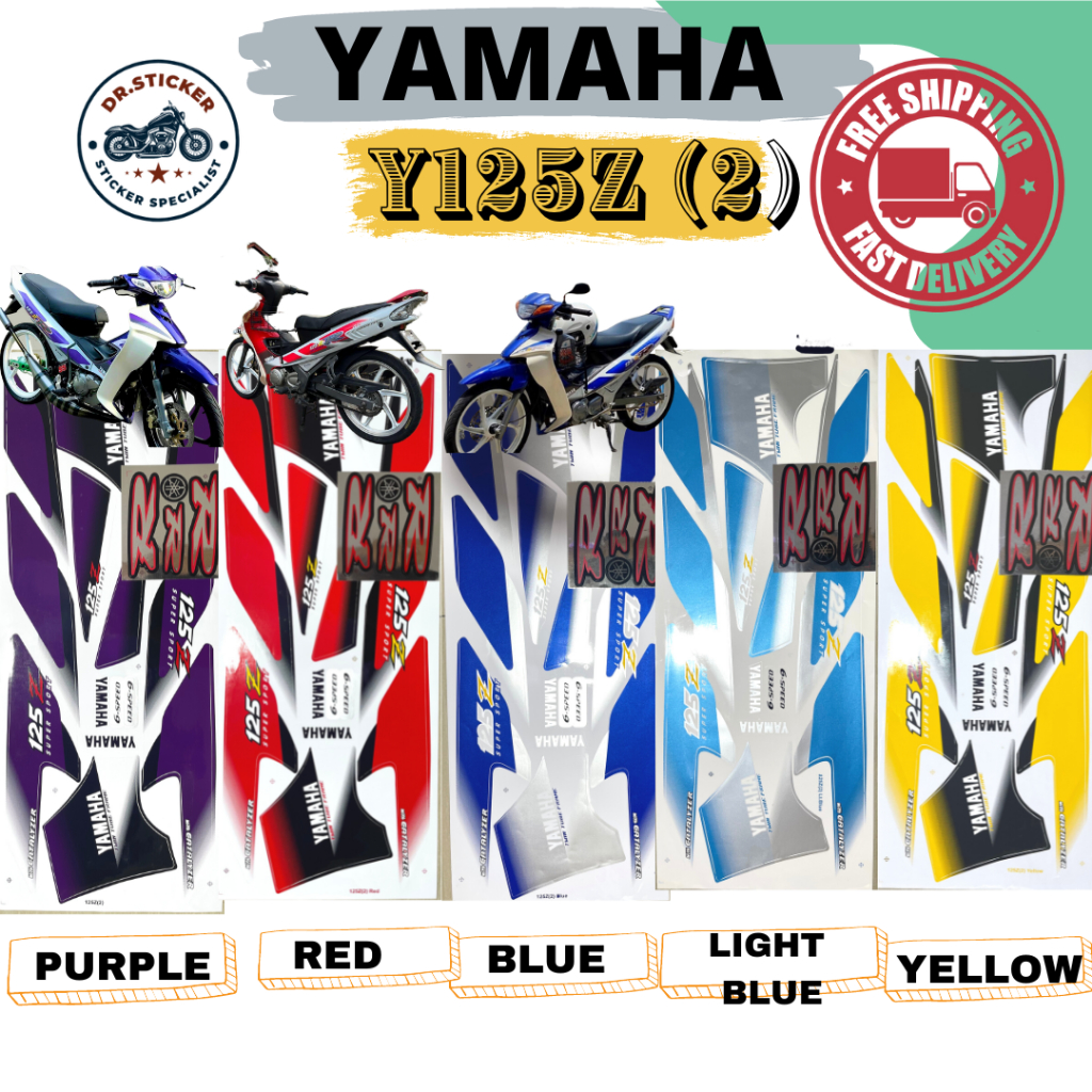 Y125Z YAMAHA Y125Z (2) Y125 125Z 125ZR Y125ZR 125 125Z Stripe Stiker ...