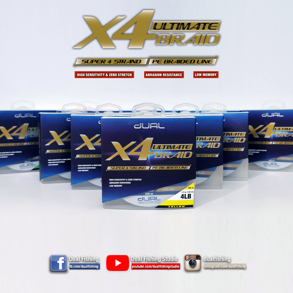 BRAIDED LINE DUAL X4 ULTIMATE 300 METER | Shopee Malaysia