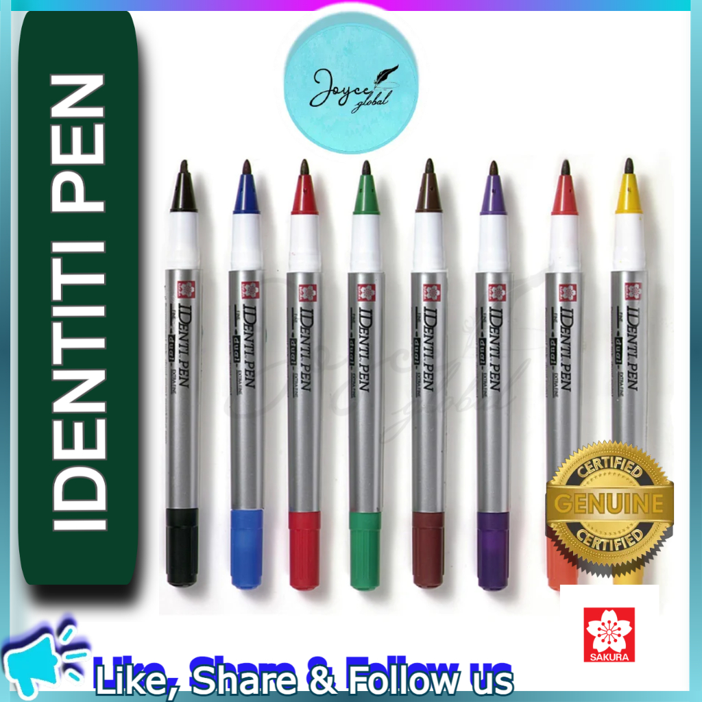 SAKURA IDENTI PEN (DUAL POINT PERMANENT MARKER) | Shopee Malaysia