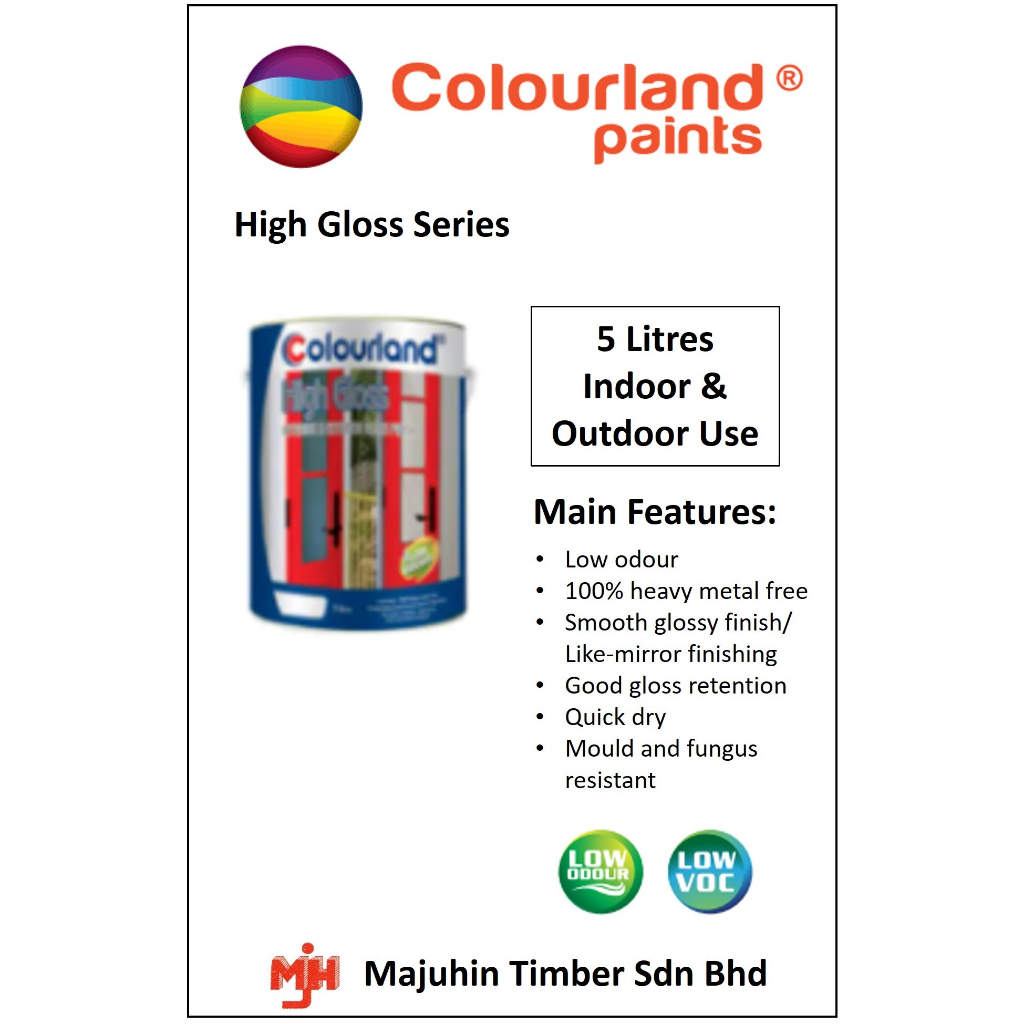 [FOC Colourland Jersey] Colourland Paint Interior Exterior High Gloss ...
