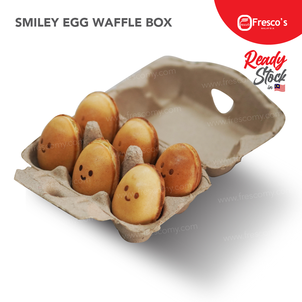 Smiley Face Egg Waffle Box 10pcs Waffle Packing Waffle Box | Shopee ...