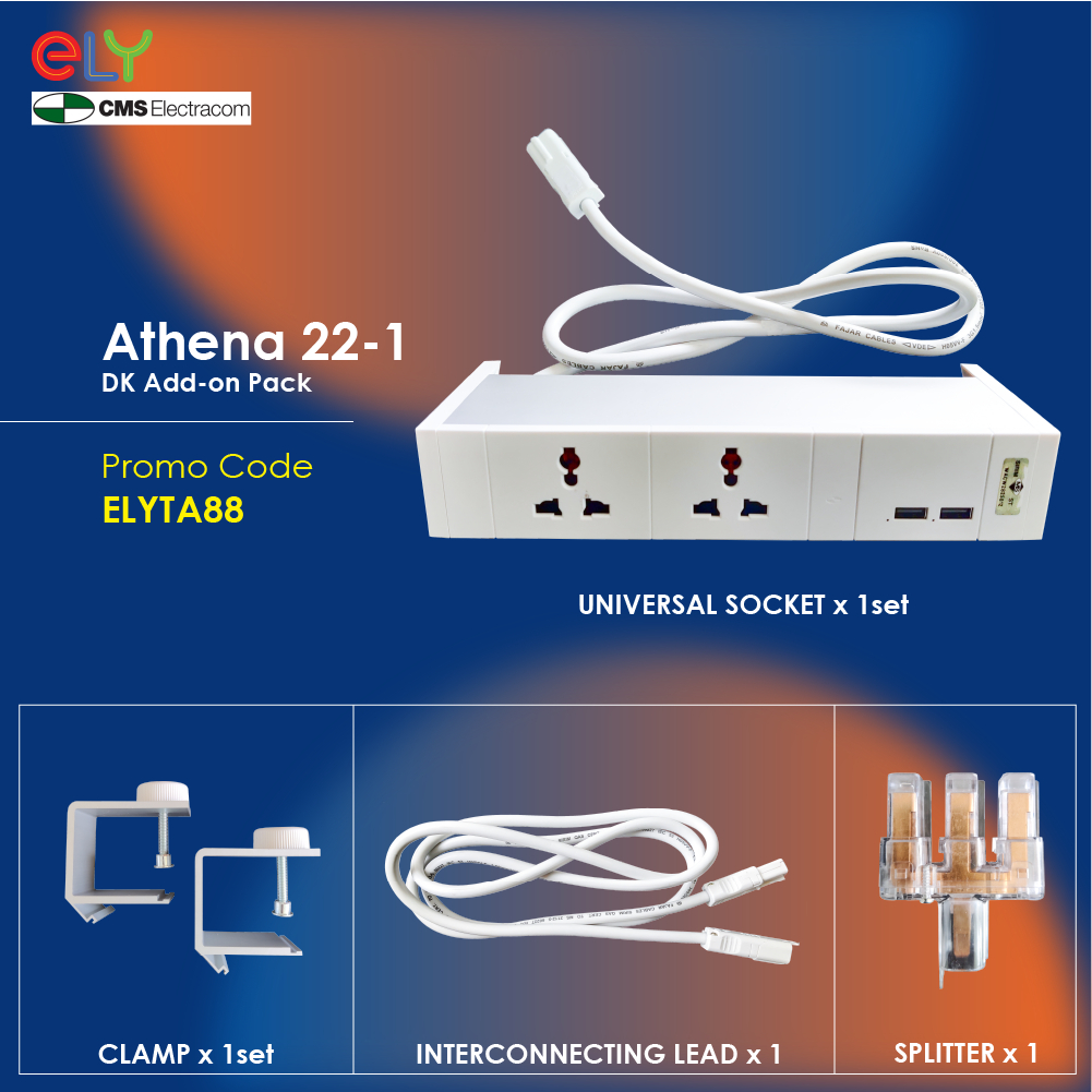 CMS Athena Universal Socket Extension With Dual Qualcomm USB [SIRIM ...