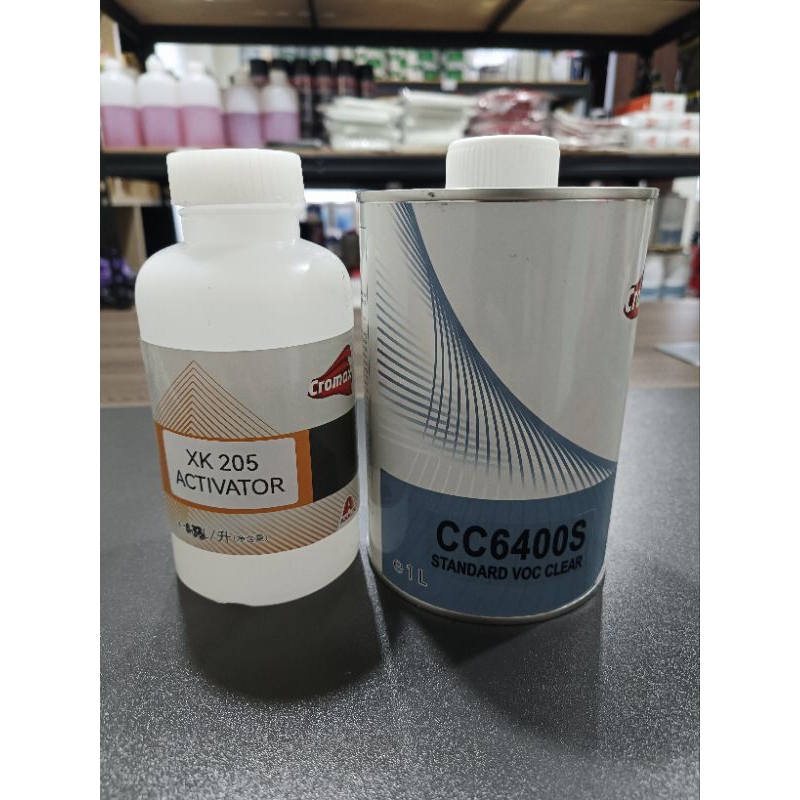 Cromax Clear Coat CC6400 1L Standard Voc Clear +0.33L XK205 Low ... Cromax Clear Coat CC6400 1L Standard Voc Clear +0.33L XK205 Low ...