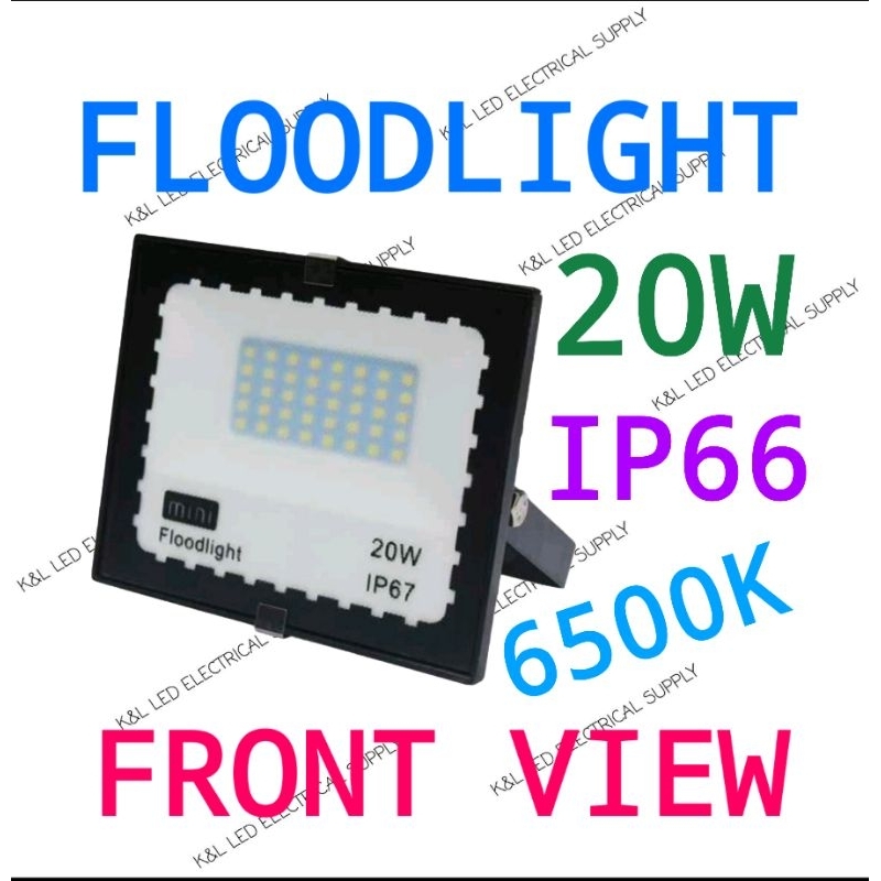 LED MINI FLOOD LIGHT 20W 6500K DAYLIGHT / 3000K WARM WHITE IP66 ...