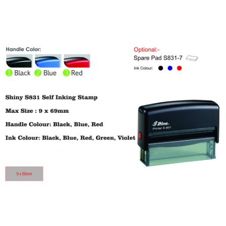 Shiny S831 Self Inking Stamp / Student Chop / Cop Getah | Shopee Malaysia