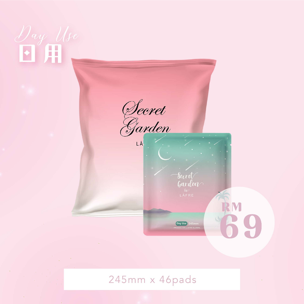 LAFRE Secret Garden Sanitary Pad Day 245mm 46pads | Shopee Malaysia