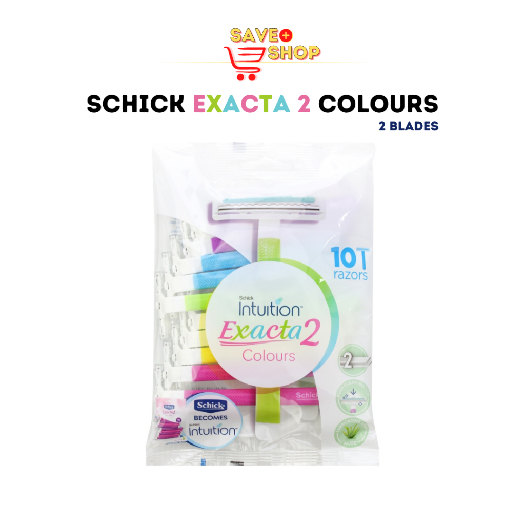 Schick Exacta 2 Women's Disposable Razor Aloe 2 Blades Pencukur Exacta ...