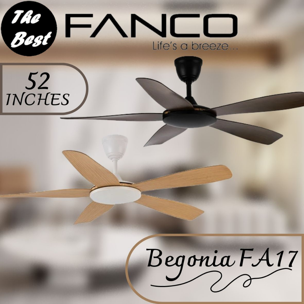 FANCO BEGONIA FA17 52 INCHES DC MOTOR 6F+6R SPEED CEILING FAN | Shopee ...
