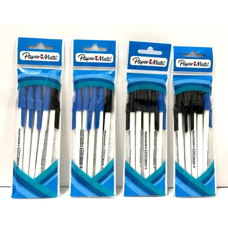 PaperMate Kilometrico Ball Pen (M) 1.0mm 4pcs+1pcs(FOC) | Shopee Malaysia