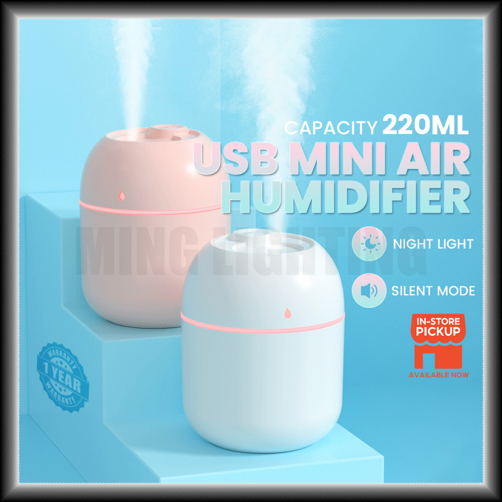 Mini Air Humidifier 220ML USB Diffuser Aroma Essential Oil Home Fogger ...