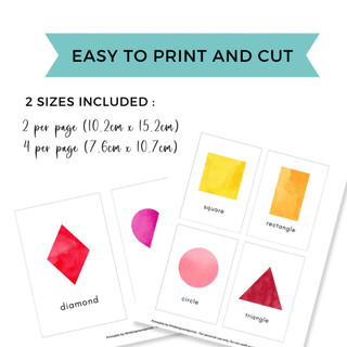 Flashcard Shapes for Toddlers | Flashcard Bentuk | Preschool Shapes ...