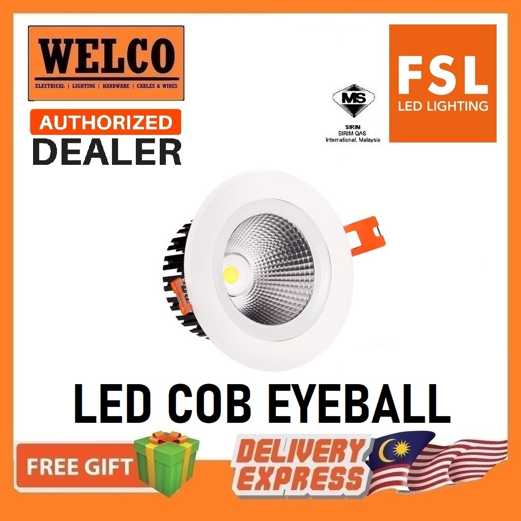 FSL LED COB HIGH LUMEN 14W (4") & 24W (6") DOWNLIGHT | Shopee Malaysia