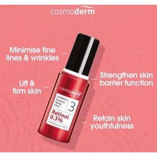 COSMODERM LUMINOUS A REVERSE AGING ELIXIR (RETINOL 0.3%) (STEP 3) 30ML ...