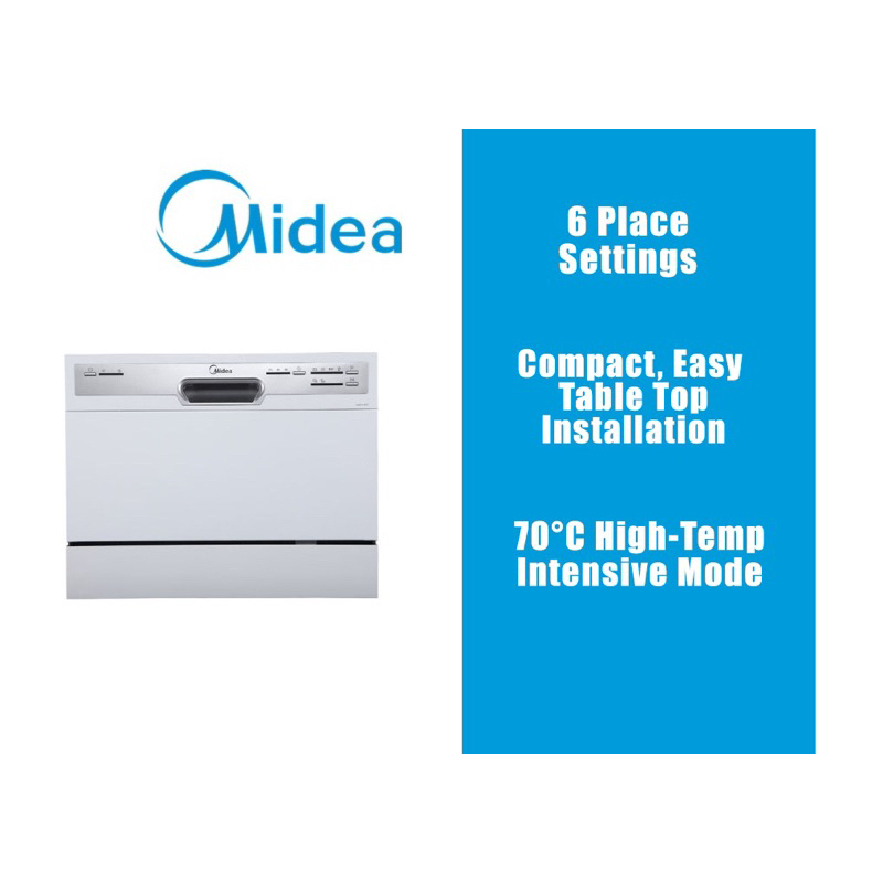 Midea Table Top Dish Washer / Dishwasher WQP6-3607 | Shopee Malaysia