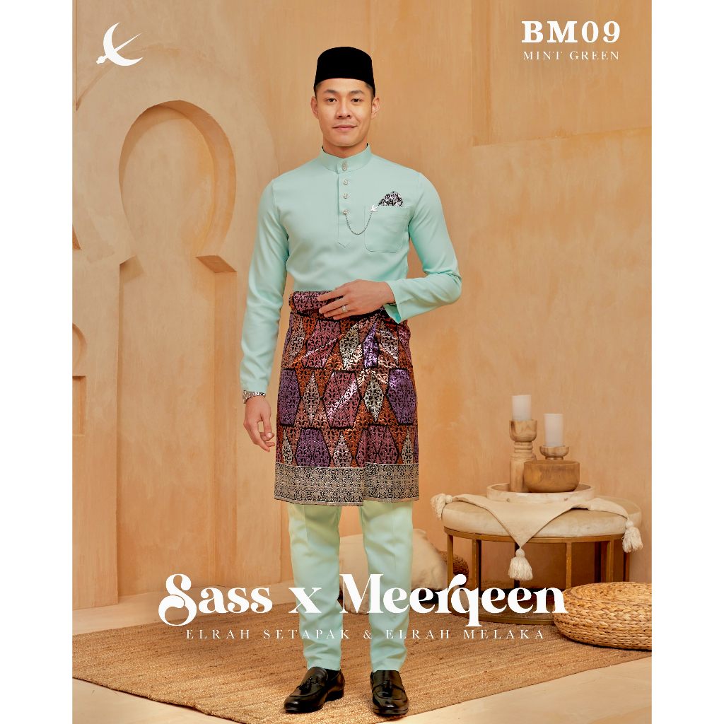 GREEN CATALOGUE COLOUR BAJU MELAYU ELRAH EXCLUSIVE MAGNIFICENT SLIM FIT ...