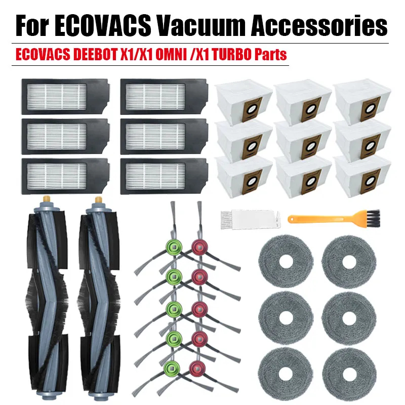 Ecovacs Deebot X1 OMNI / T10 /T20 Pro MAX TURBO Vacuum Cleaner Robot Filter Side Brush Cloth ...
