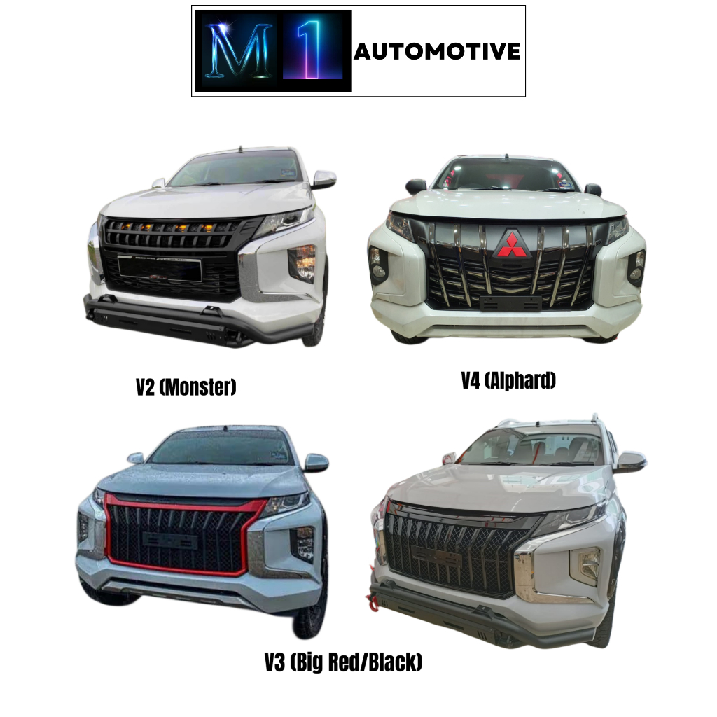 Front Grille Cover Alphard Design Monster Design with LED Grille Set ...