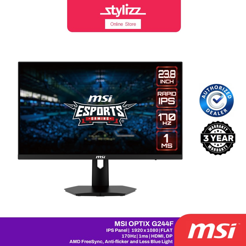 MSI OPTIX CURVED GAMING G241VC 24'' VA (1920X1080, 1MS, 75HZ, HDMI, VGA) / G244F (170HZ, FLAT ...