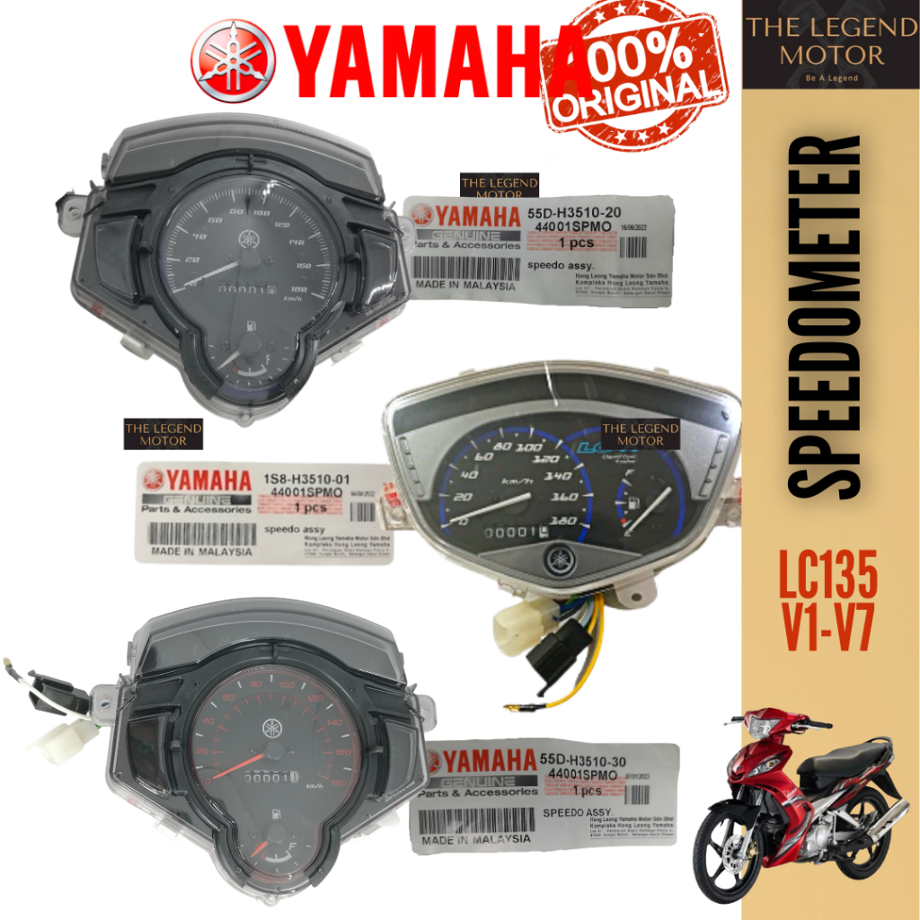 100% ORIGINAL YAMAHA LC135 LC 135 V1 V2 V3 V4 V5 V6 V7 V8 FI SPEEDO METER SPEEDOMETER ODOMETER ...