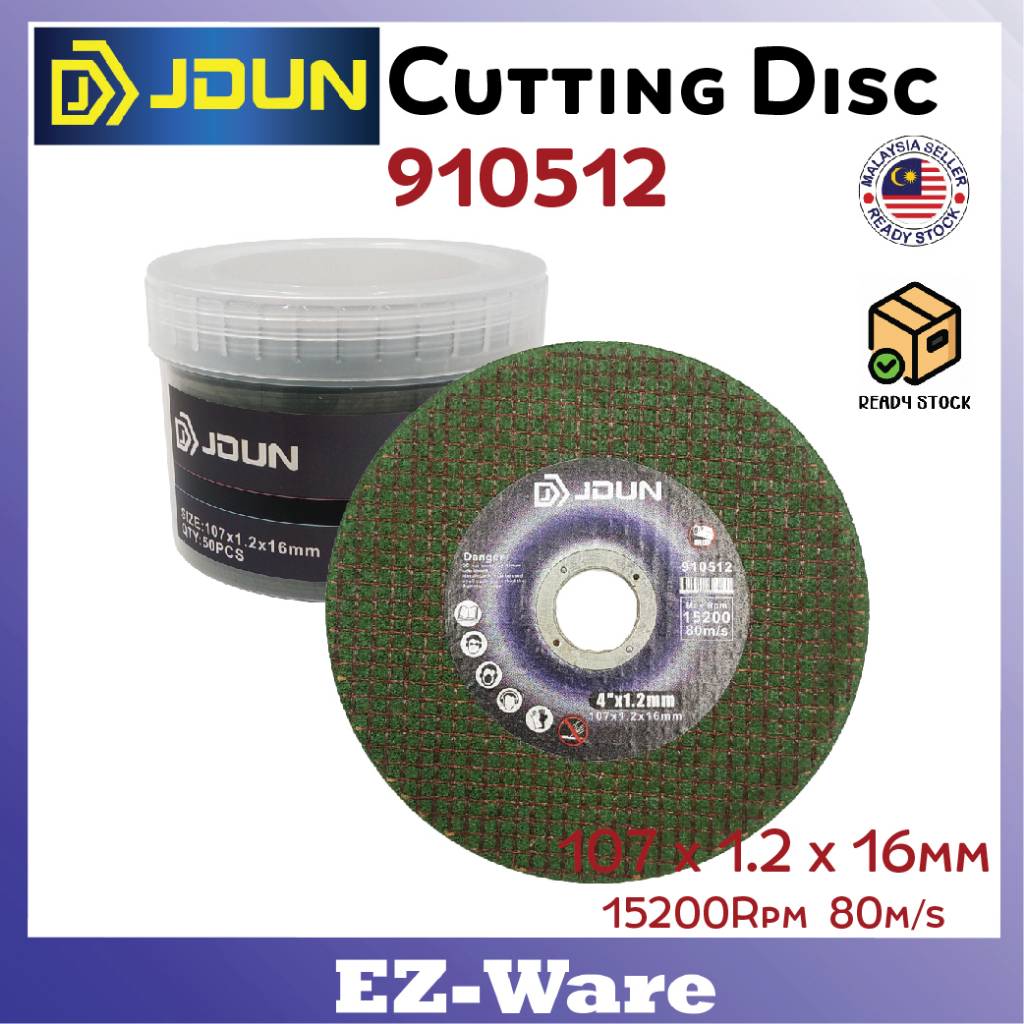 {50 PCS} JDUN Cutting Disc 107mm (4") x 1.2mm x 16mm cutting wheel/Mata ...
