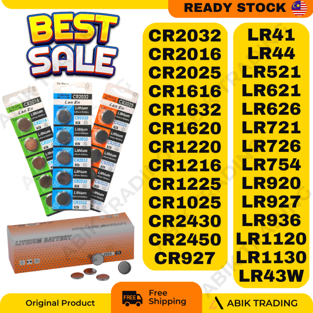 CR2032 CR2025 CR2016 CR1632 CR1620 CR1616 CR1620 CR1220 CR1216 Battery ...