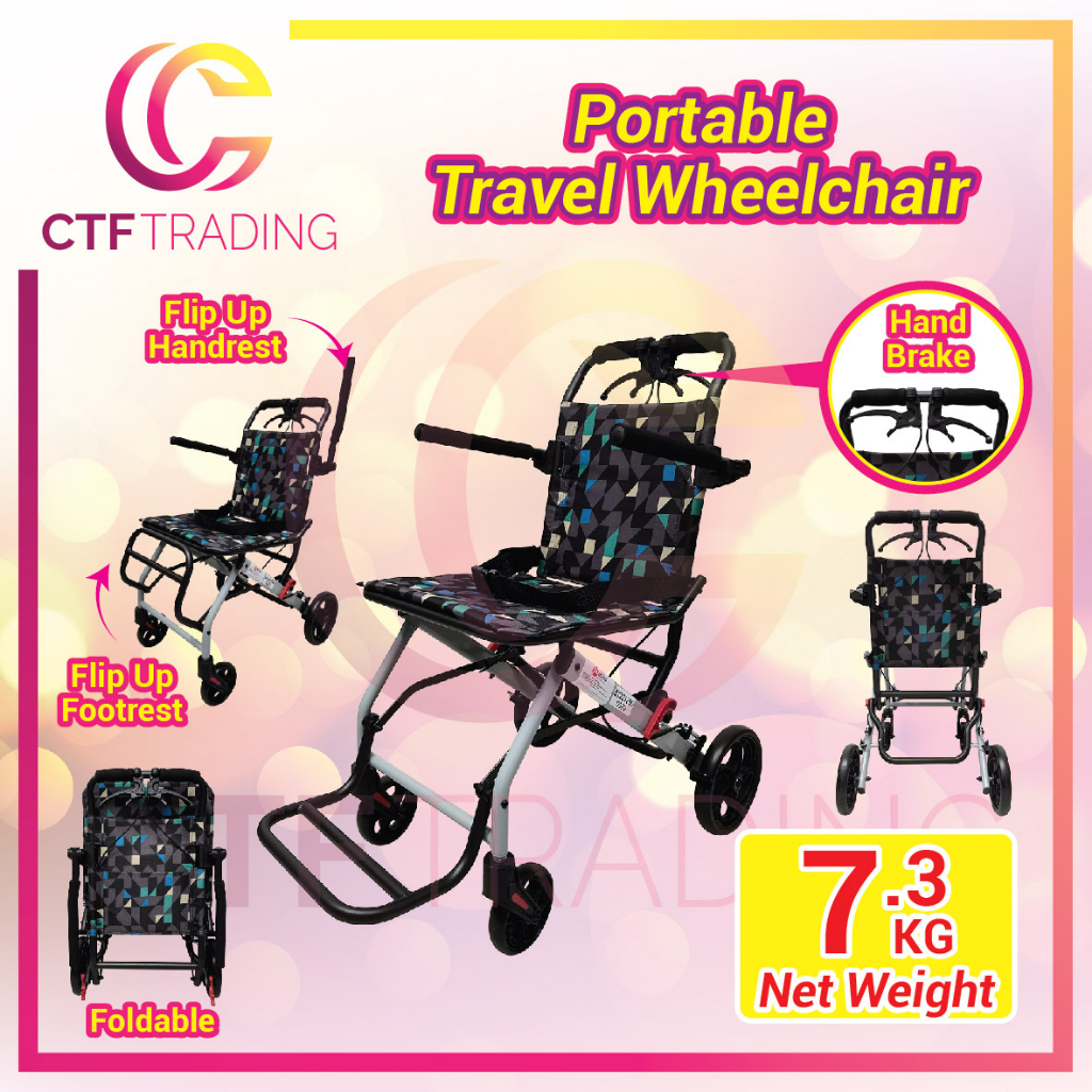 Lightweight Foldable & Portable Travel Wheelchair ( Kerusi Roda Ringan ...