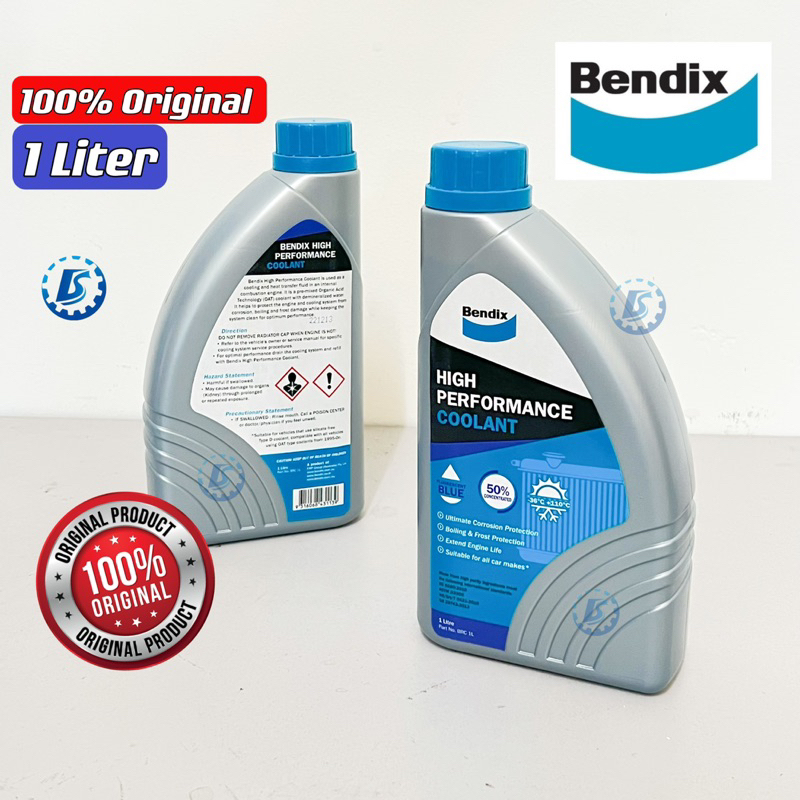 100% Original BENDIX High Performance Radiator Coolant (blue) 1 Liter ...