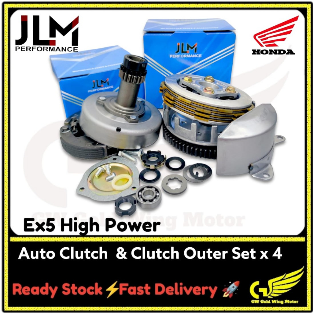 JLM EX5 HIGH POWER GN5 KRISS MR3 AUTO CLUTCH SHOE & CLUTCH OUTER COMP ...