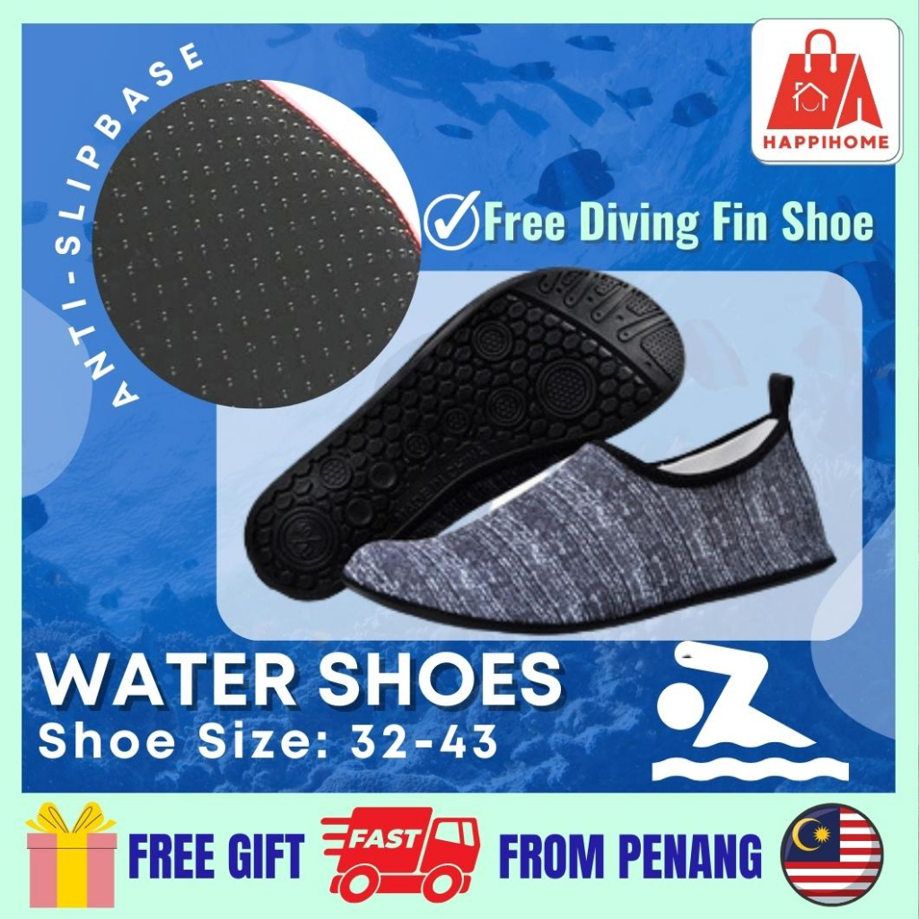 Adult Water Shoe Swimming Sock Anti Slip Aqua Sock Kasut Umrah Haji ...