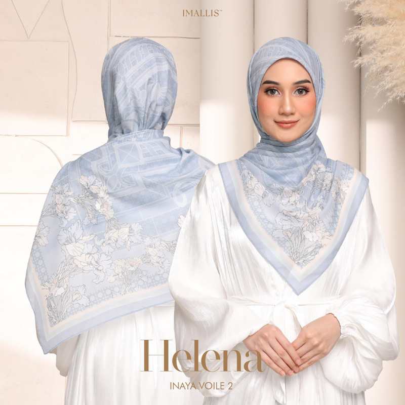 Imallis Inaya Voile 2 Tudung Bawal Cotton Voile B47 ( Helena) | Shopee ...