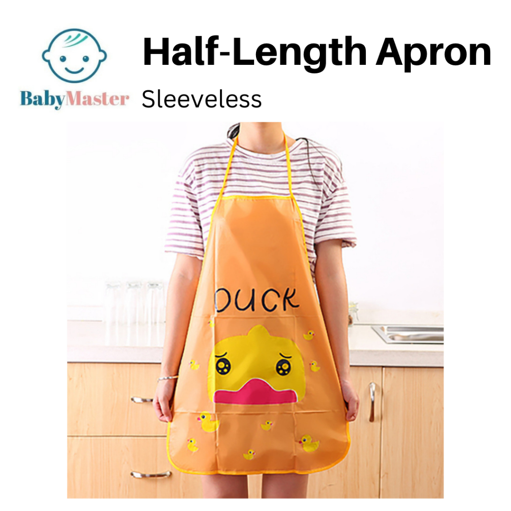 Cute Cartoon Apron Sleeveless PVC Waterproof Anti-oil Aprons Kitchen ...