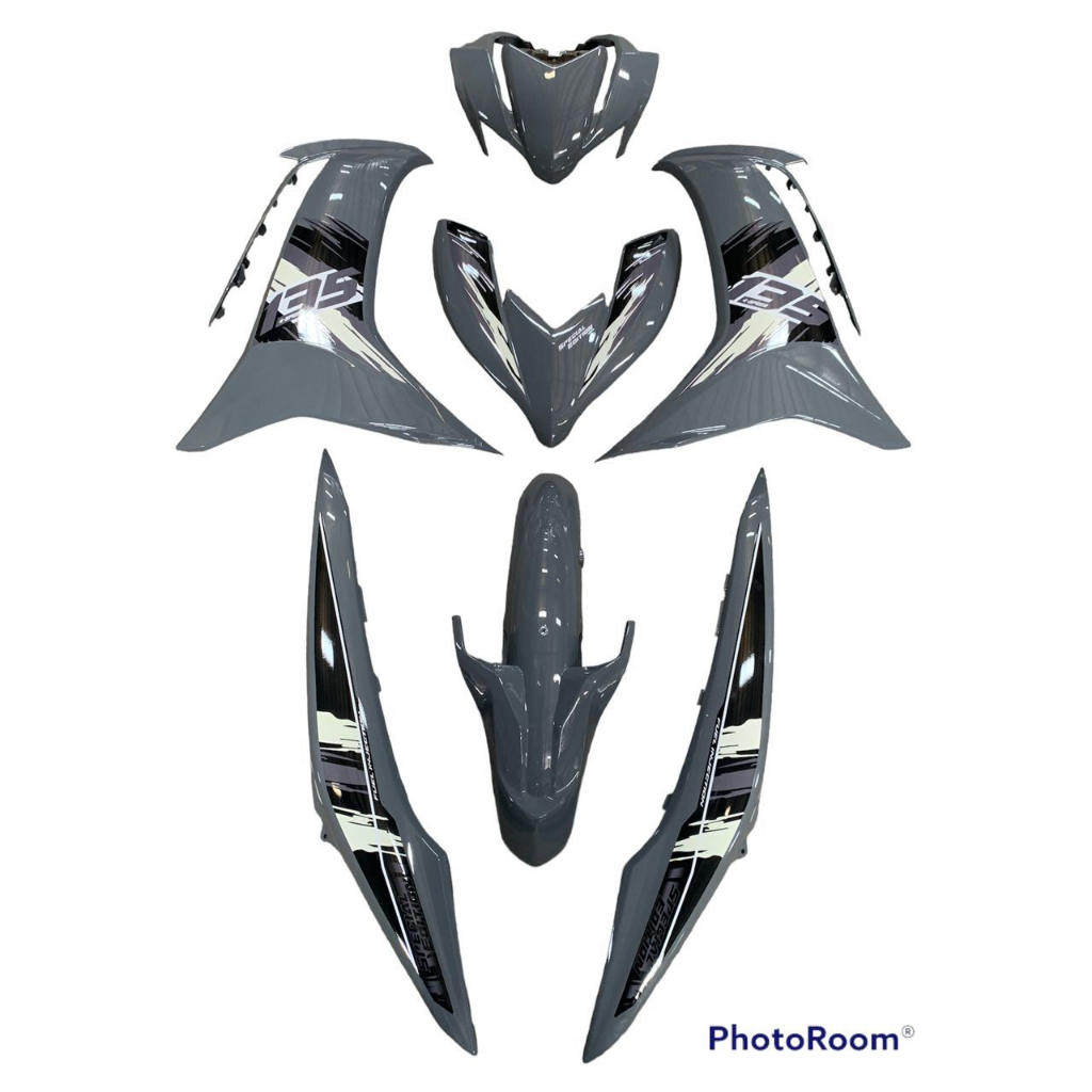 COVERSET BODYSET LC135 LC V8 GREY 2023 FUEL INJECTION FI YAMAHA SIAP ...