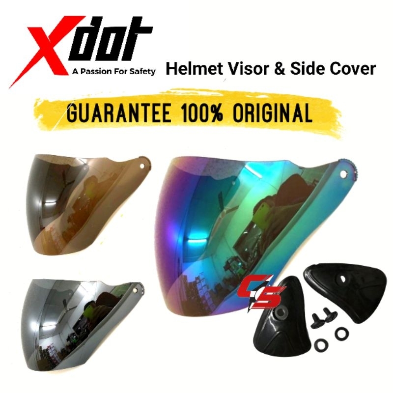 XDOT G618 VISOR & SIDE COVER ORIGINAL (TINTED / RAINBOW / SILVER ...