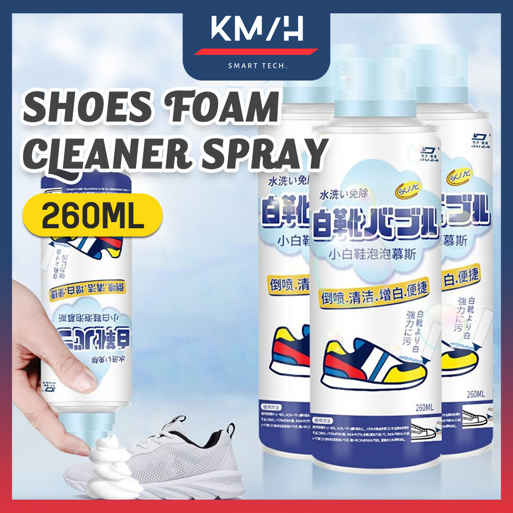 260ml Sneaker Shoes Foam Cleaner Kasut Putih Dry Wash Spray Shoe Foam ...