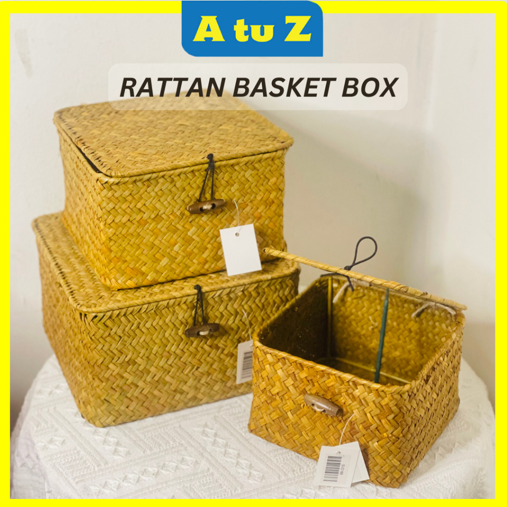 AtuZ Rattan Basket Box Kotak Rotan Hantaran Decoration Home Decor Gift ...