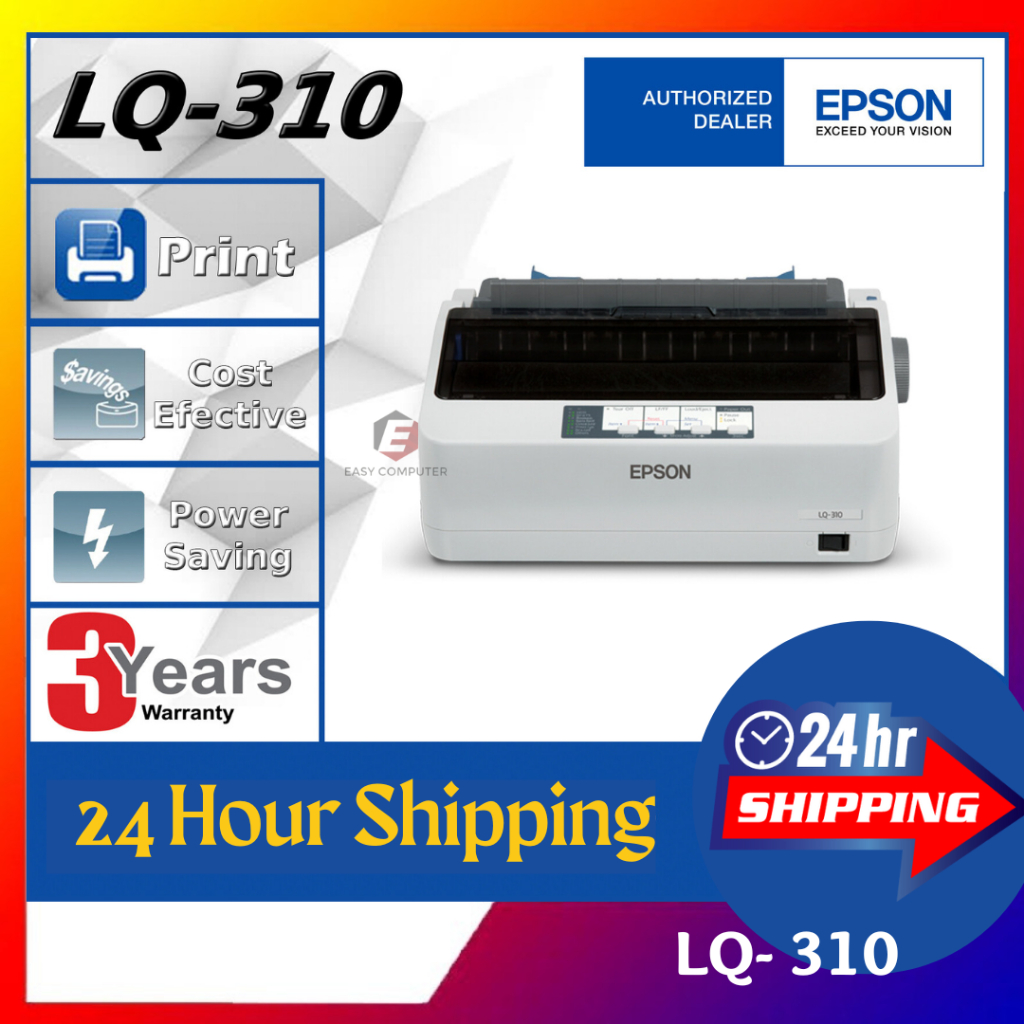 EPSON LQ-310 DOT MATRIX PRINTER A4 24-Pin USB Dot Matrix Printer LQ310 ...