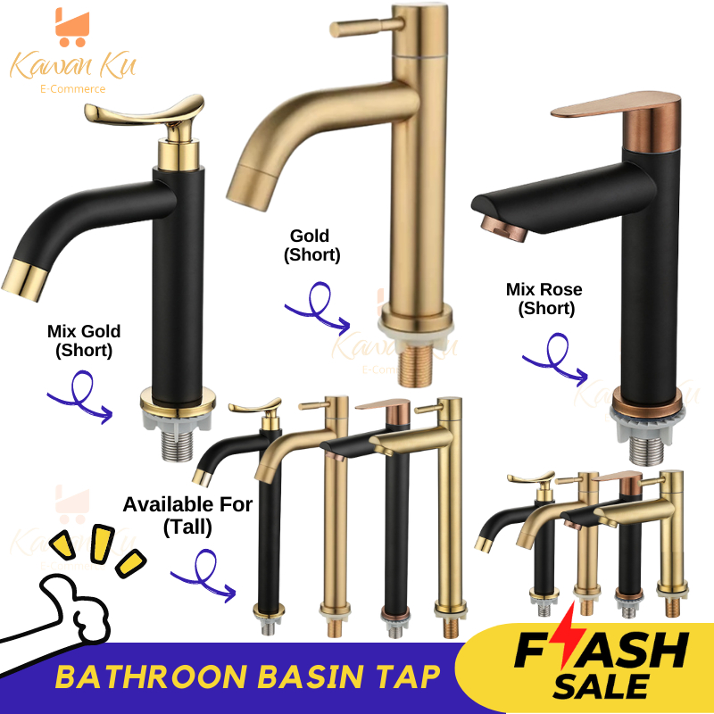 304 Stainless Steel Faucet Water Tap Basin Single Cold Tap Toilet Basin ...