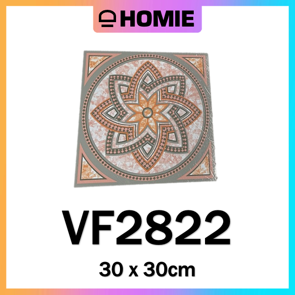 [54PCS PER BOX] Vinyl Flooring Floor Sticker Vinyl Jubin Lantai Mozek ...
