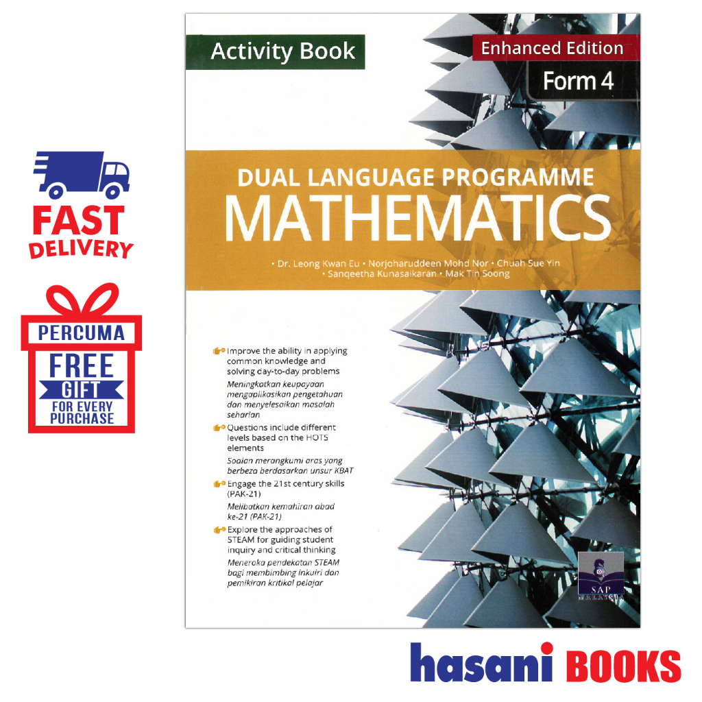 Hasani SAP Activity Book Dual Language Programme Mathematics Form 4 ...