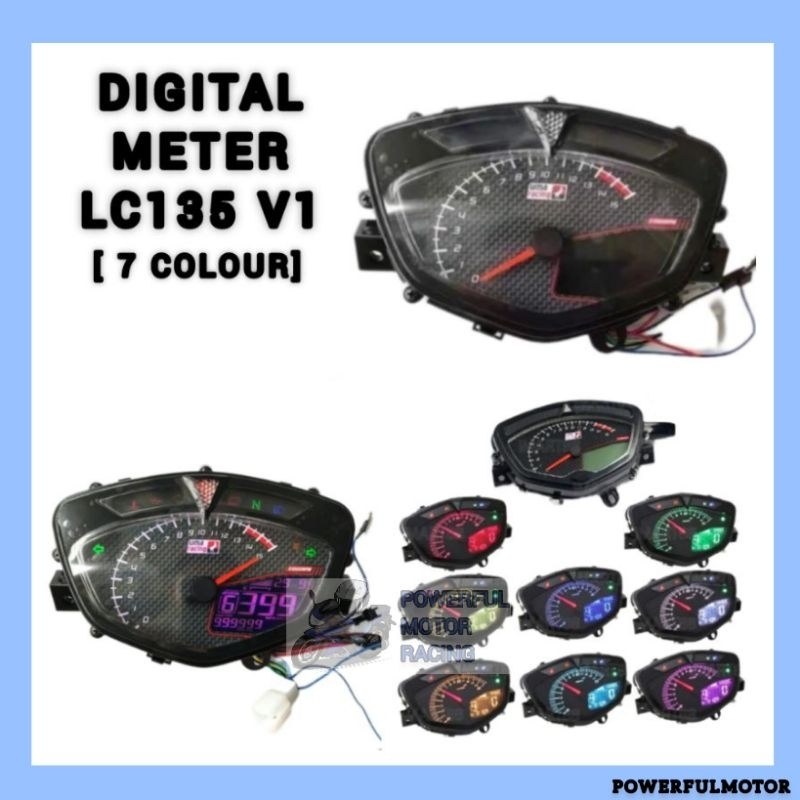 DIGITAL METER YAMAHA LC135 V1/V2/V3/V4/V5/V6/V7/LC4S/LC5S ELECTRONIC ...