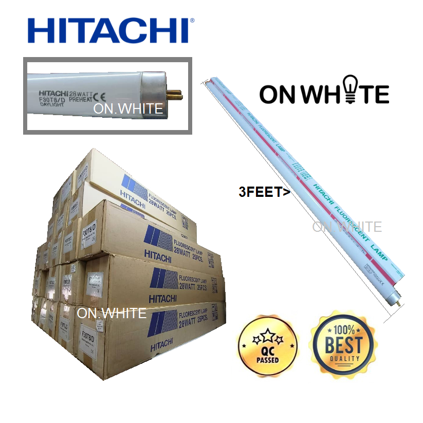 Hitachi T8 28WATT DAYLIGHT / WARMWHITE Fluorescent Light tube F30T8/D ...