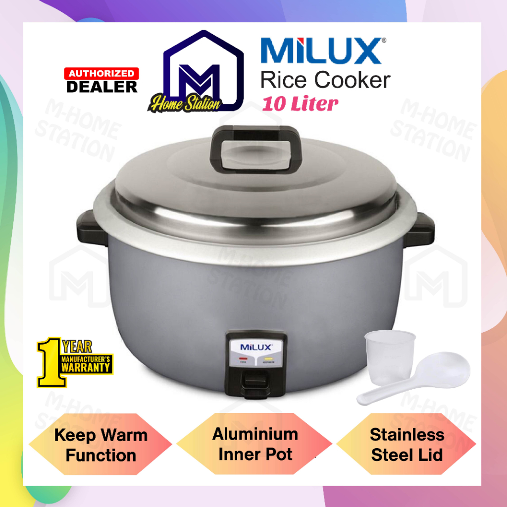 Milux Commercial Big Rice Cooker 10L MRC-5200 MRC5200 Periuk Nasi Besar ...