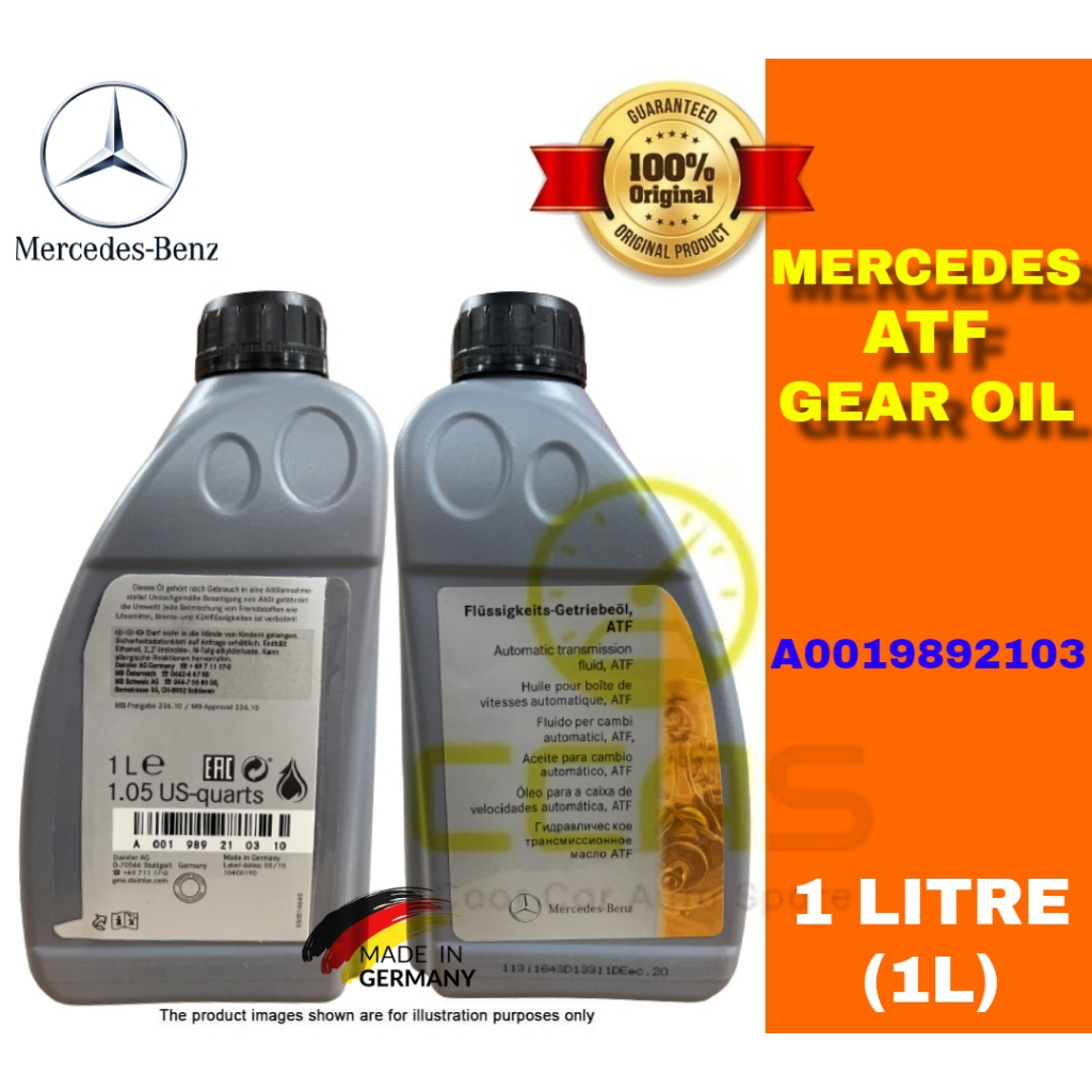 100% ORI MERCEDES ATF AUTO OIL 0019892103 722.4 722.5 722.6 1L MADE IN ...