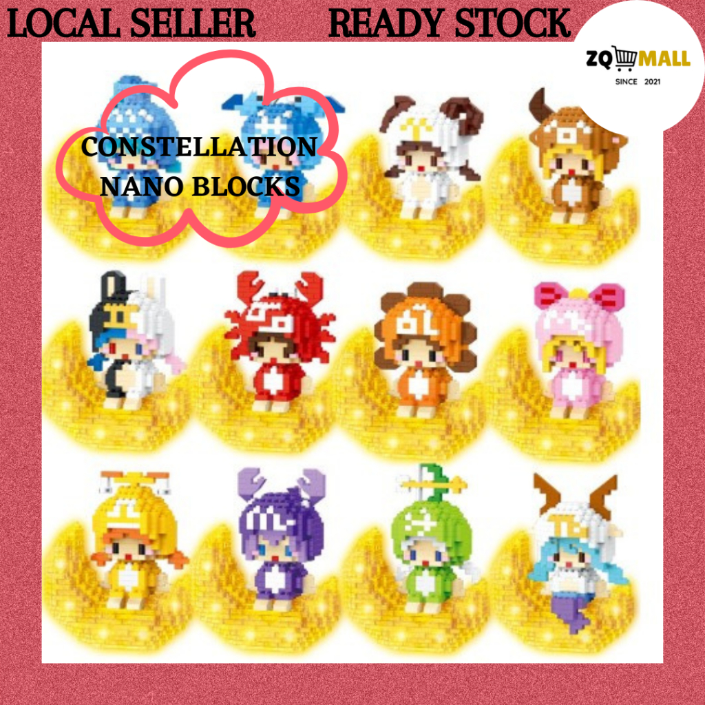 Nano Cartoon Blocks Constellations Doll Collection Micro Building ...