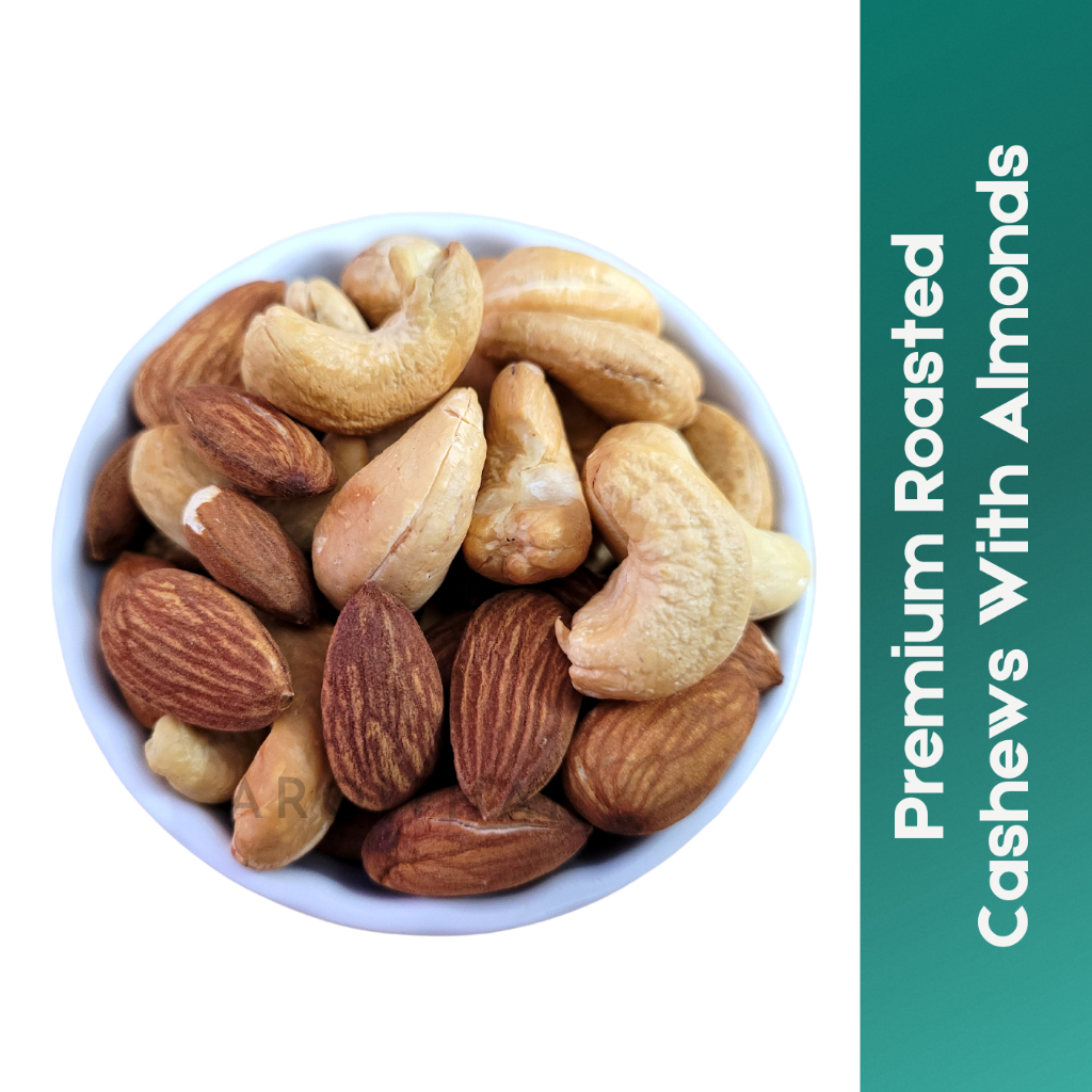 NUT KING Roasted Cashews With Almonds Snack- Almond Cashew Mix (Bulk ...